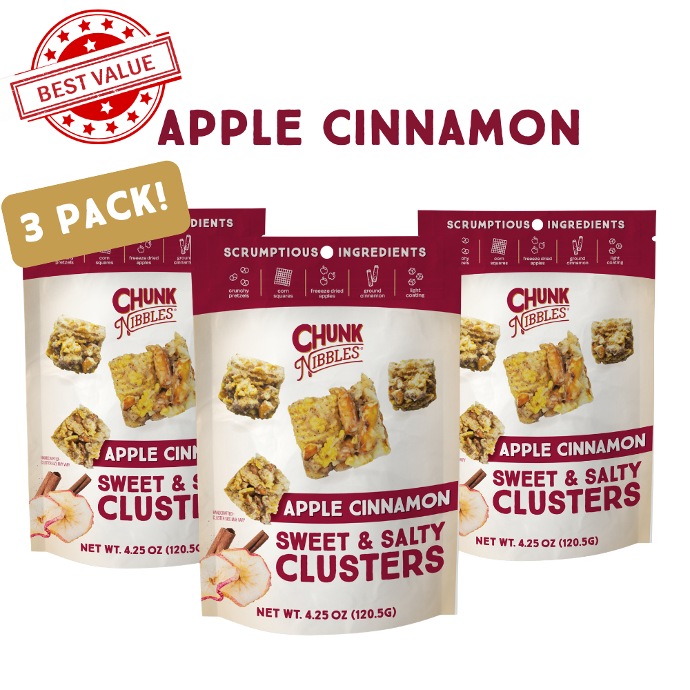 Apple Cinnamon Three Pack! *AWARD WINNING FLAVOR* – Chunk Nibbles