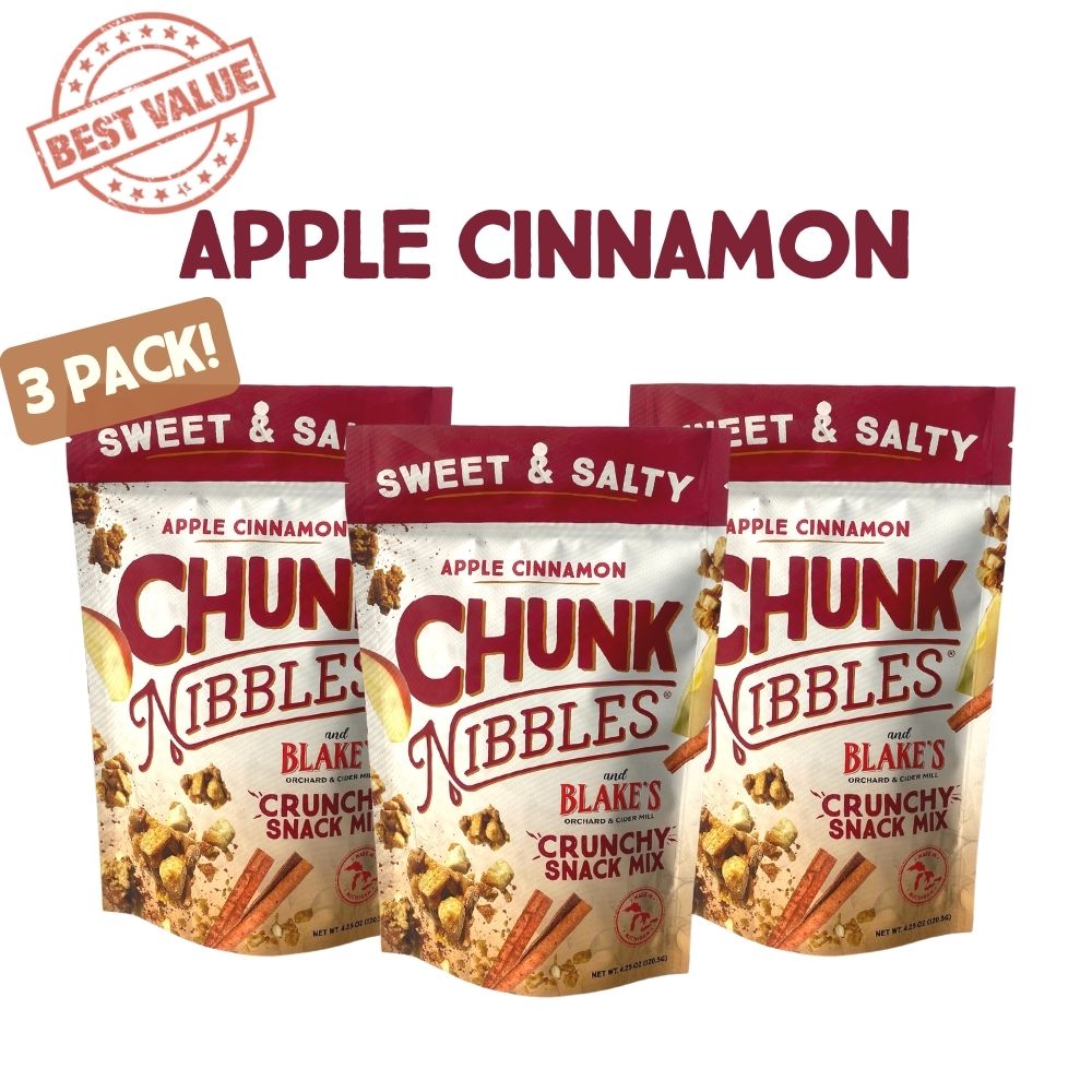 Apple Cinnamon Three Pack! *AWARD WINNING FLAVOR* – Chunk Nibbles